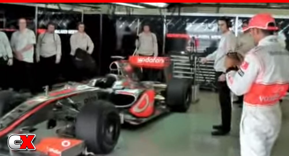 Lewis Hamilton Ghost Rides F1 Car Using Blackberry Storm