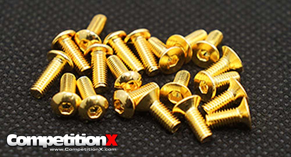 Yeah Racing 24K Gold-Coated Stainless Steel Screws