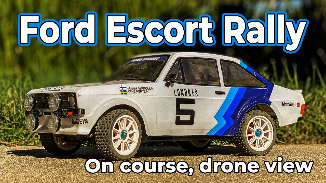 Video: Tamiya Ford Escort MF-01X Rally Stage - Drone View | CompetitionX
